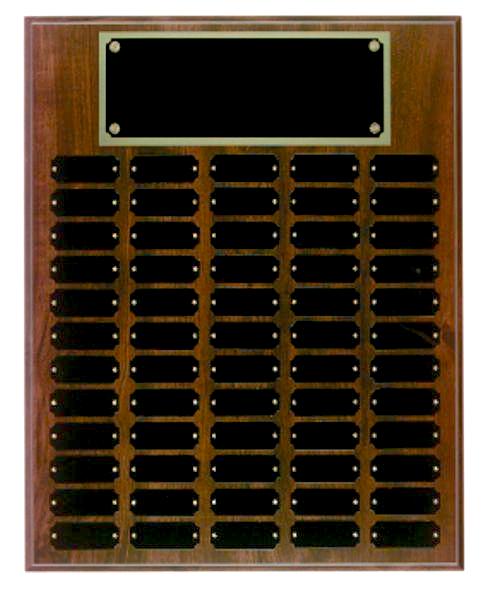 Cherry Finish 60 Plate Perpetual Plaque – GoLDS Plaques